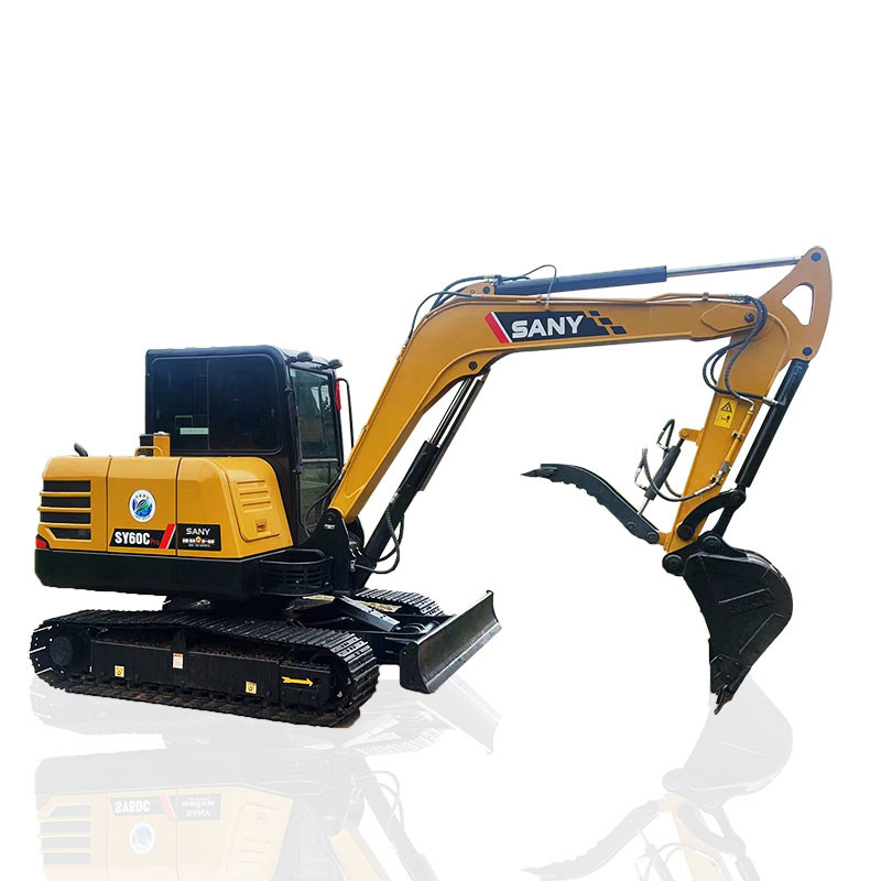SANY SY55 Mini Excavators Used 36kw Rated Power 0.25m3 Bucket Capacity